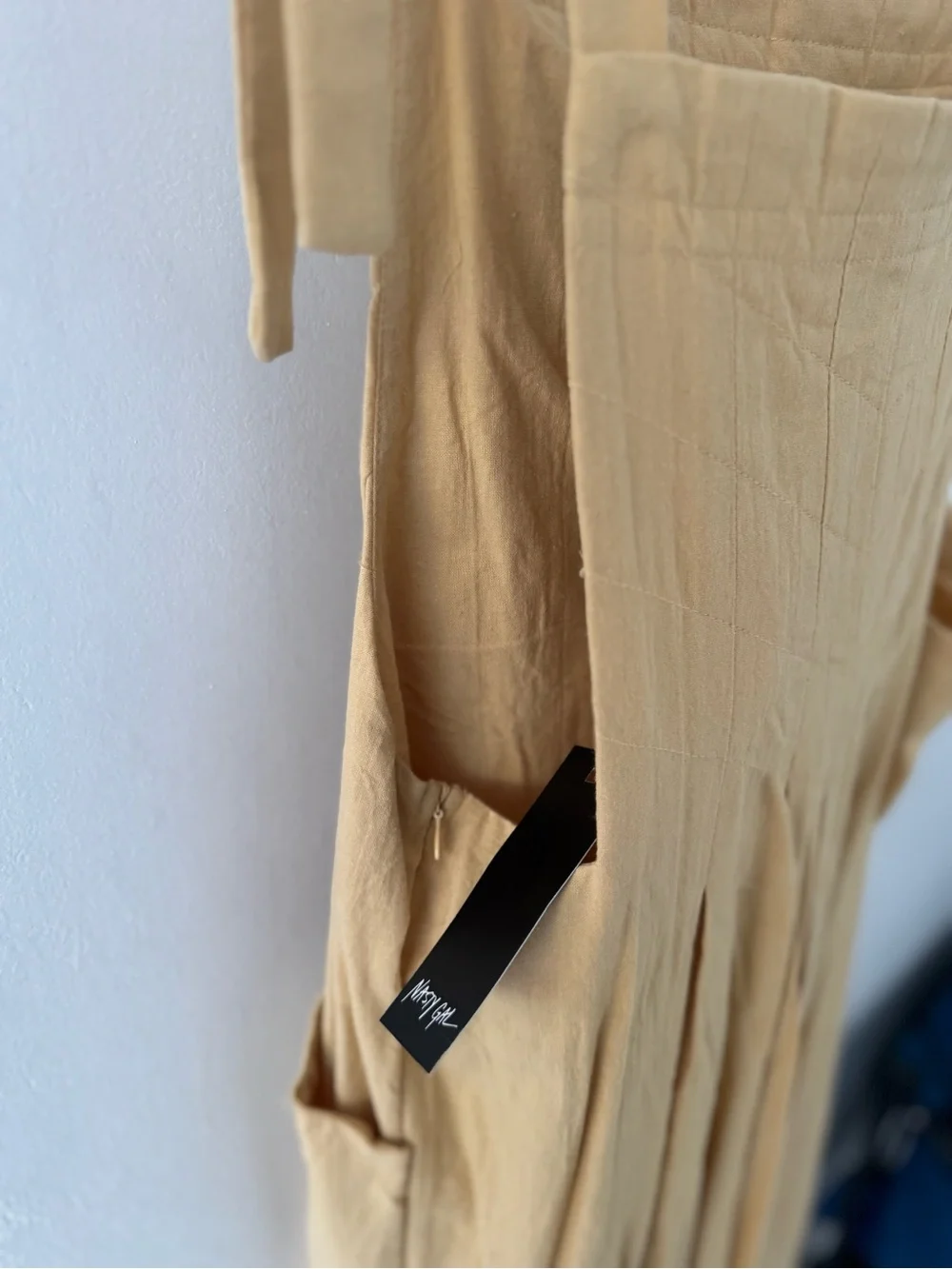 Nasty Gal | Jeans | Nasty Gal Mustard Yellow Tieshoulder Wide Leg ...